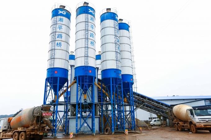 HZS180 Stationary Mini Ready Mix Concrete Plant 278kw 180 M3/H