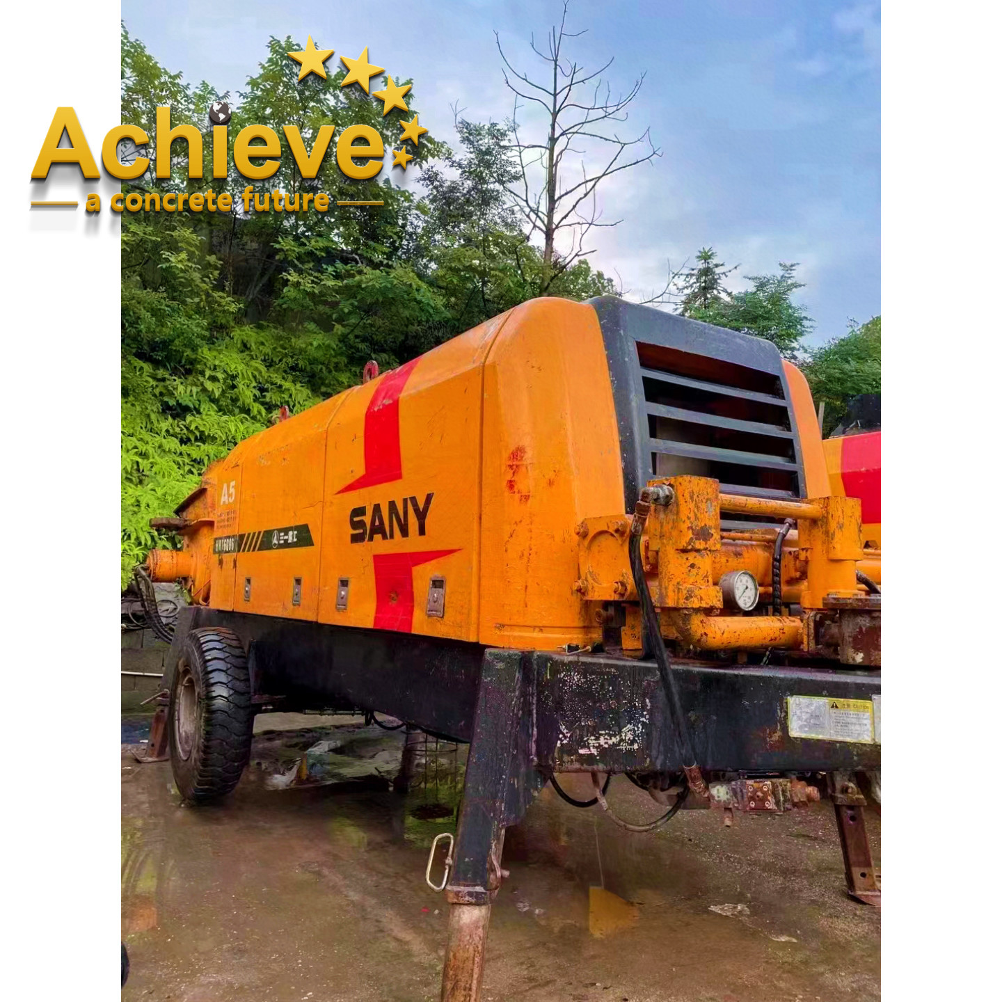 China Concrete Pumping Machine Second Hand Stationary Pump Sany