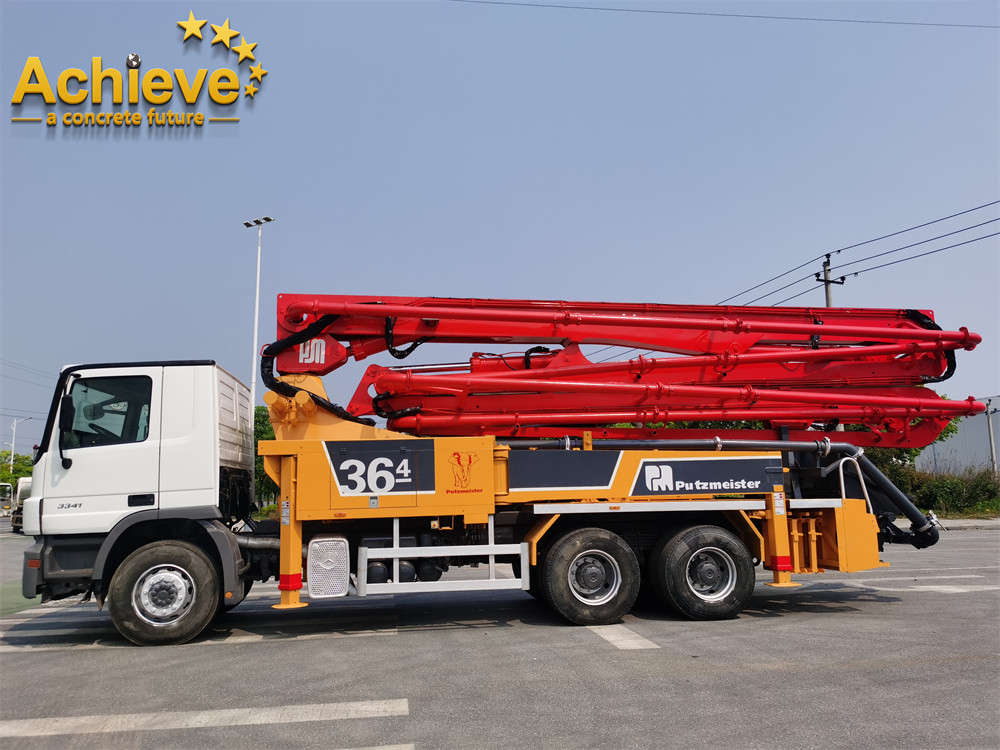 M36-4 Used Putzmeister Concrete Pumps Truck with Mercedes 3341 Chassis
